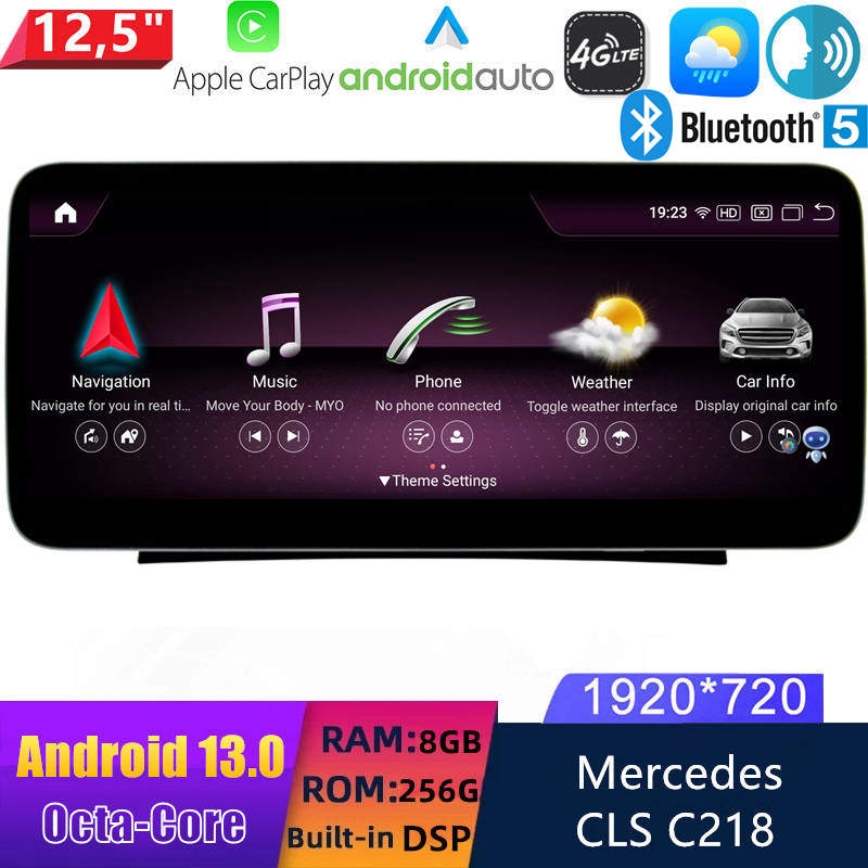 Mercedes CLS C218 Android 13 Autoradio DVD GPS Navigation avec 8-Core ...