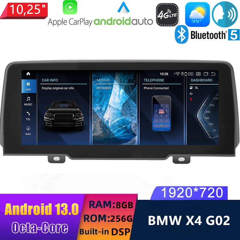 BMW X4 G02 Android 13 Autoradio DVD GPS Navigation avec 8-Core 8Go ...