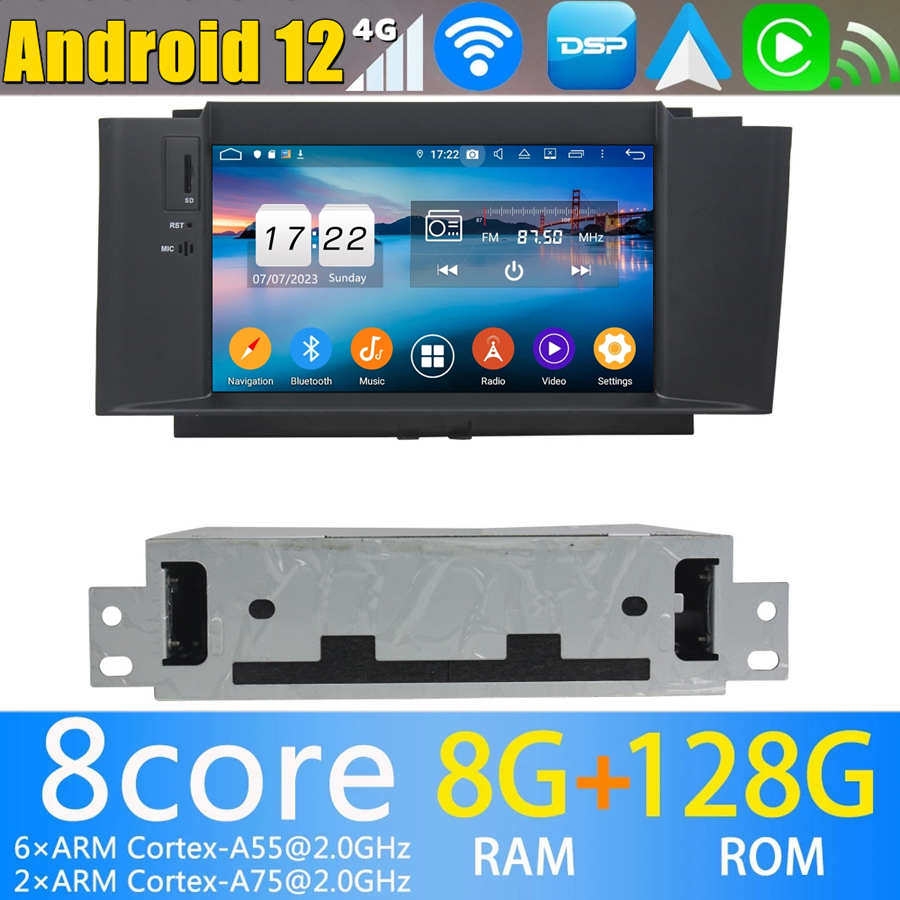 Citroën DS4 Android 13.0 Autoradio DVD GPS - 7" Android 13.0 Lecteur ...