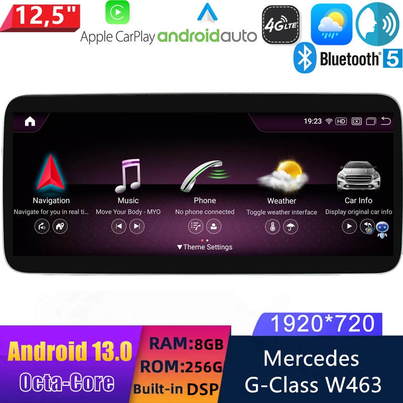 Mercedes W463 Android 13 Autoradio DVD GPS Navigation avec 8-Core 8Go ...