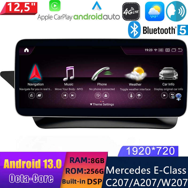 Mercedes C207/A207 Android 13 Autoradio DVD GPS Navigation avec 8-Core ...