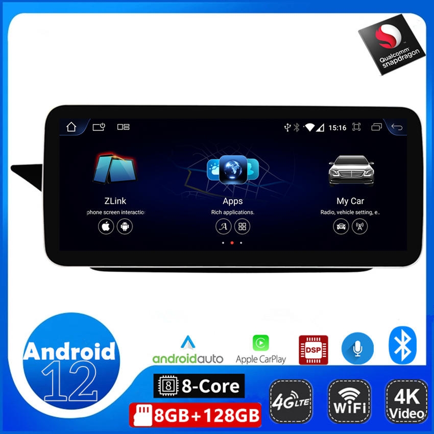 Mercedes Classe E C207/A207 Android 12 Autoradio Multimédia GPS avec 8 ...