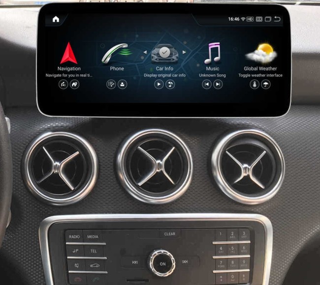 Mercedes CLA C117 Android 13 Autoradio DVD GPS Navigation avec 8-Core ...